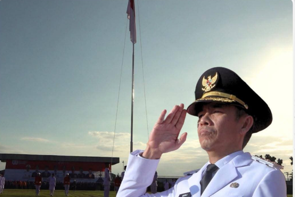 Wakil Bupati Lampung Utara Pimpin Upacara Penurunan Bendera HUT ke-80 ...